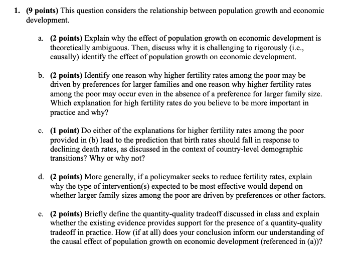 1. (9 points) This question considers the | Chegg.com