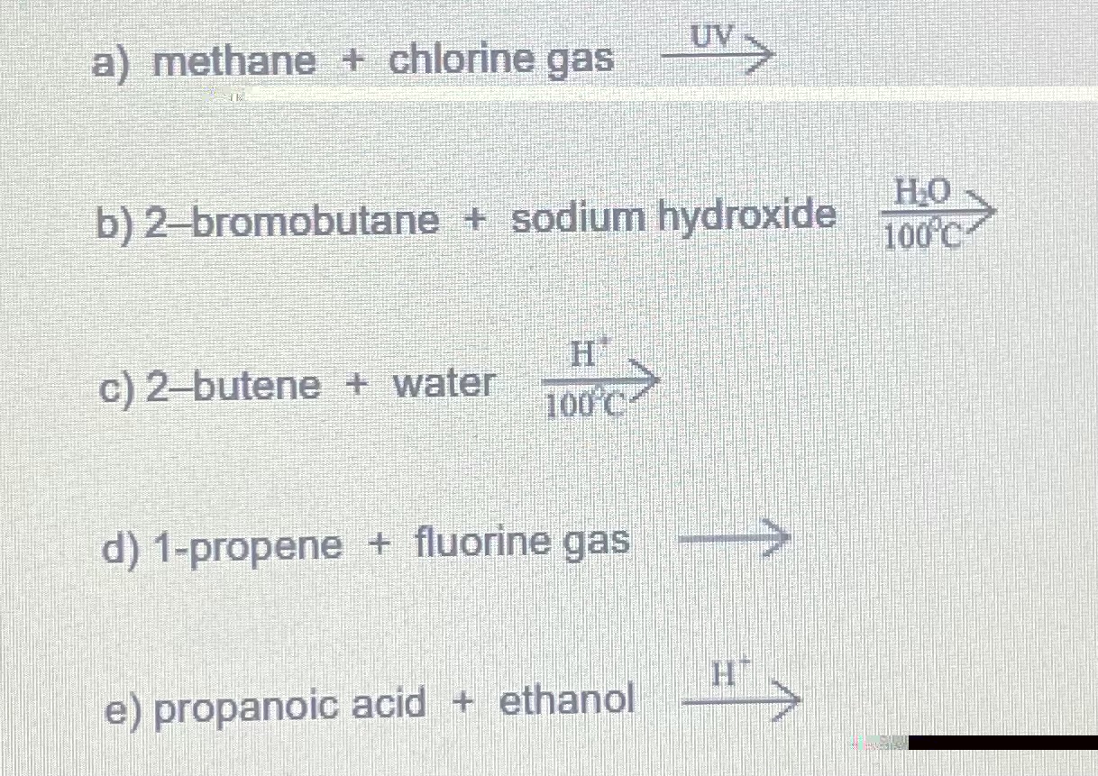 Solved Write balanced equations for the following reactions. | Chegg.com