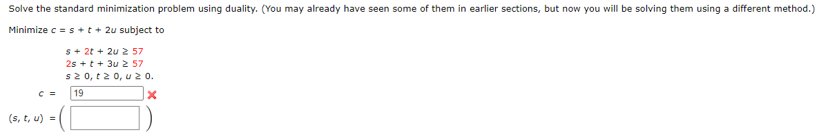 Solved Solve the standard minimization problem using | Chegg.com