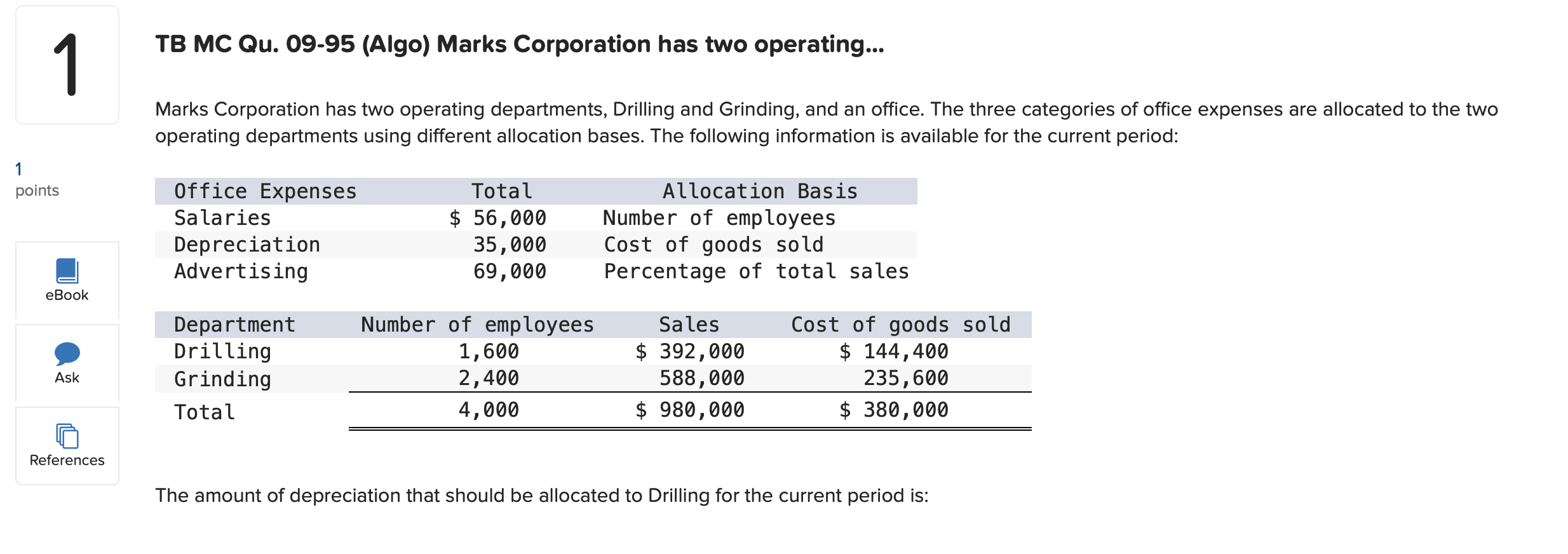 Solved TB MC Qu. 09-95 (Algo) Marks Corporation has two | Chegg.com Solved TB MC Qu. 09-95 (Algo) Marks Corporation has two | Chegg.com