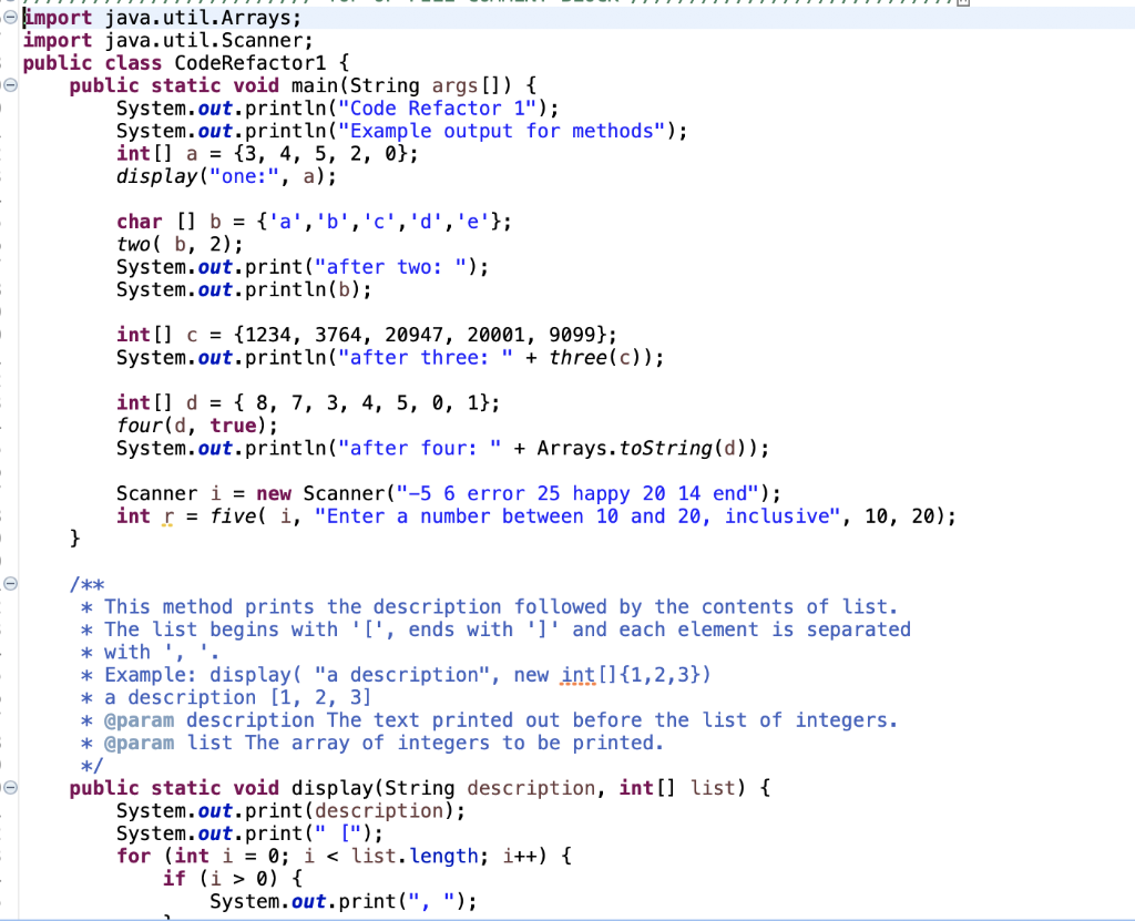 8.15 Code Refactor 1: Method Library This code works | Chegg.com