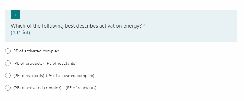 Solved 5 Which of the following best describes activation | Chegg.com
