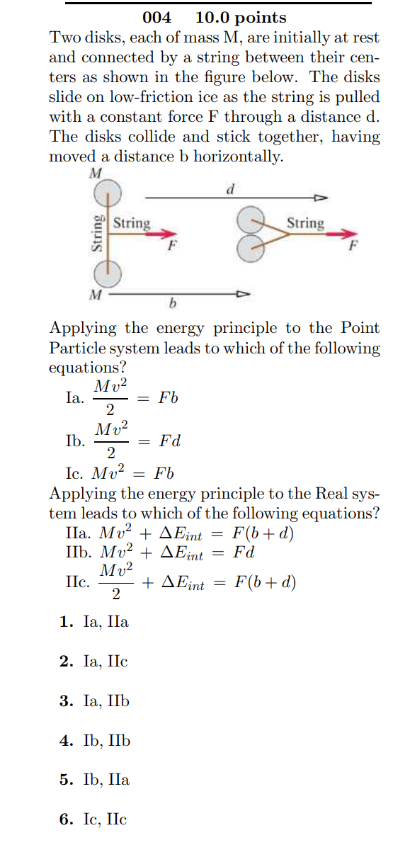 Solved Two disks, each of mass M, are initially at rest and | Chegg.com