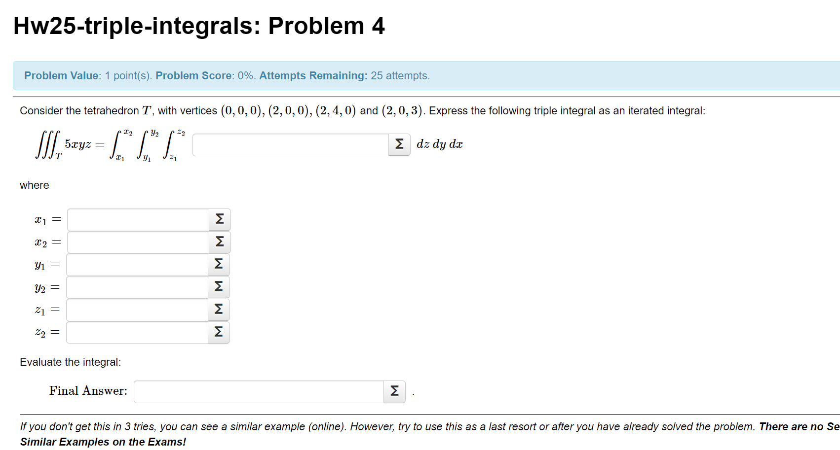 Solved Consider the tetrahedron T , with vertices | Chegg.com