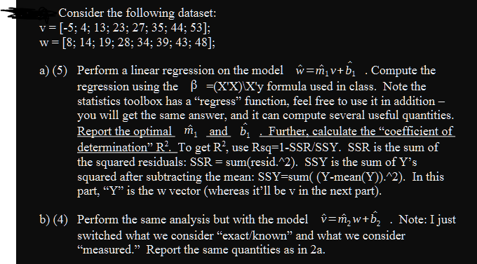 Solved Consider the following dataset: | Chegg.com