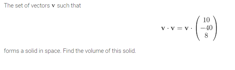 Solved The set of vectors v ﻿such | Chegg.com