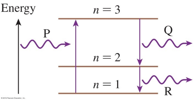 Solved A photon Pis absorbed by an electron in the ground | Chegg.com