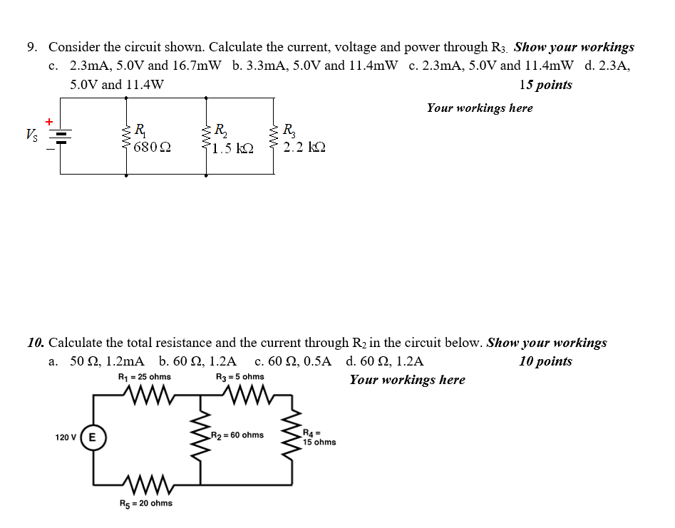 Solved 9. Consider the circuit shown. Calculate the current, | Chegg.com