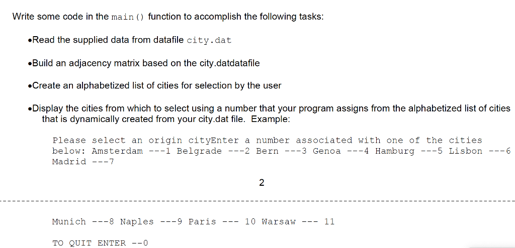 Solved Problem 1 (100 points]: Shortest Routes The goal of | Chegg.com