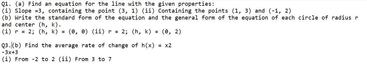 Solved Q3 A Determine Algebraically Whether Each Function 2851