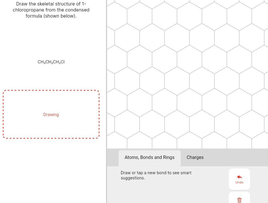 Solved Draw the skeletal structure of 1- chloropropane from | Chegg.com