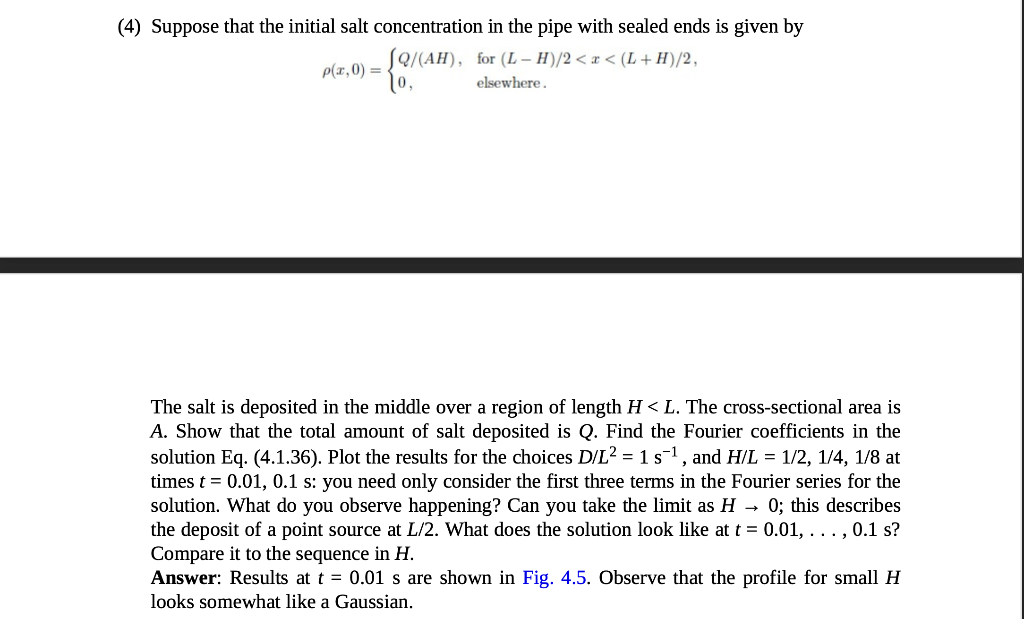 (4) Suppose that the initial salt concentration in | Chegg.com