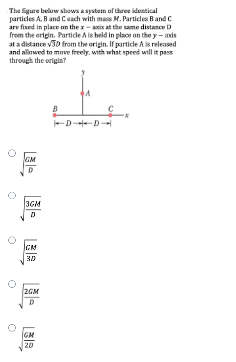 Solved The figure below shows a system of three identical | Chegg.com