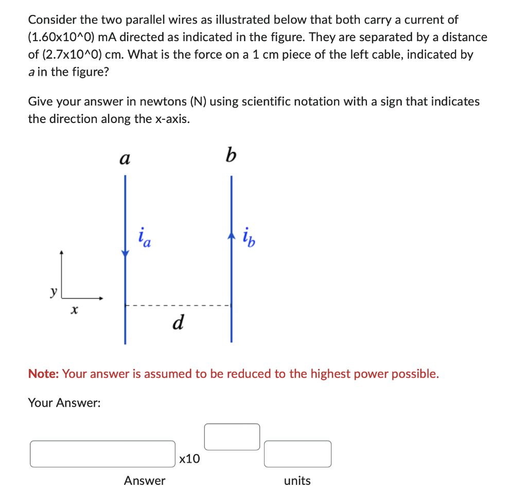Solved Consider the two parallel wires as illustrated below | Chegg.com