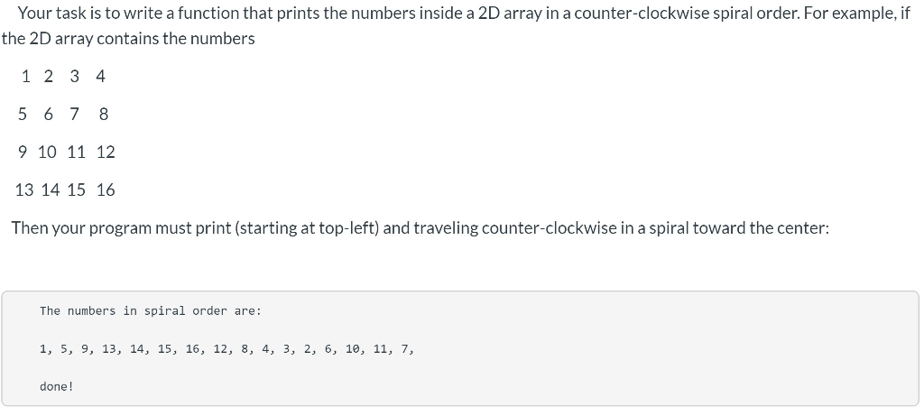 Solved Your task is to write a function that prints the | Chegg.com