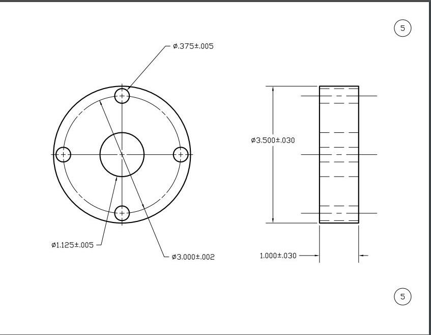 Solved Show position of the four small to the large hole, | Chegg.com
