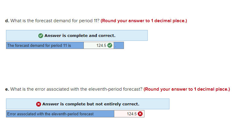 Solved Need answers for B, C, E. Using simple moving | Chegg.com
