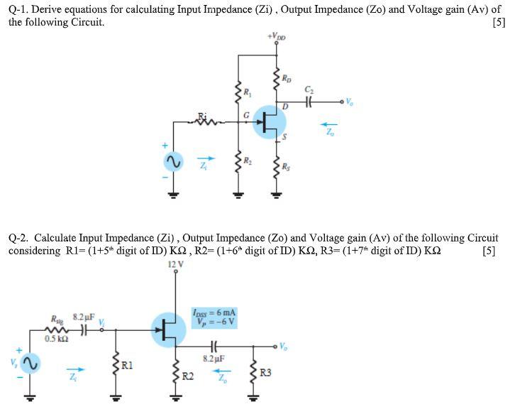 Solved Q-1. Derive equations for calculating Input Impedance | Chegg.com