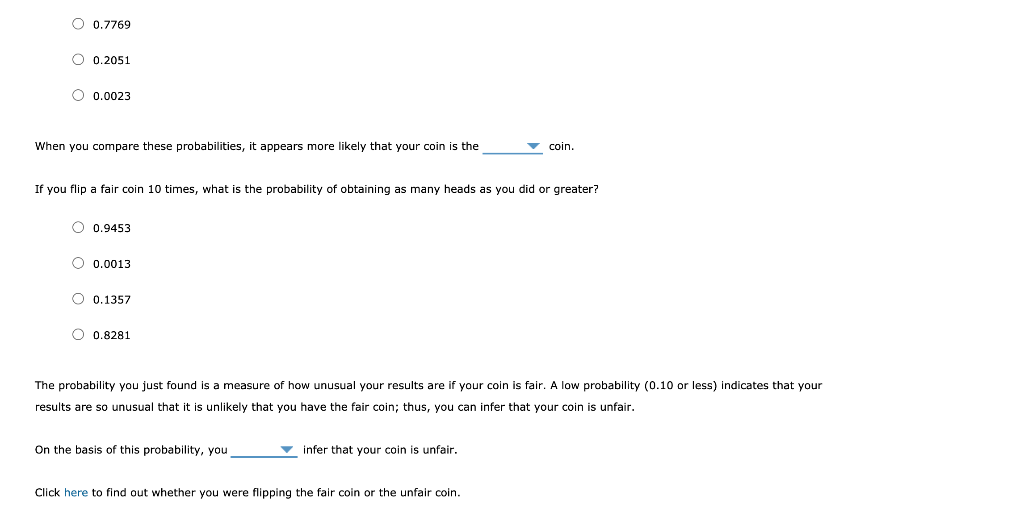 Solved Consider two coins, one fair and one unfair. The | Chegg.com
