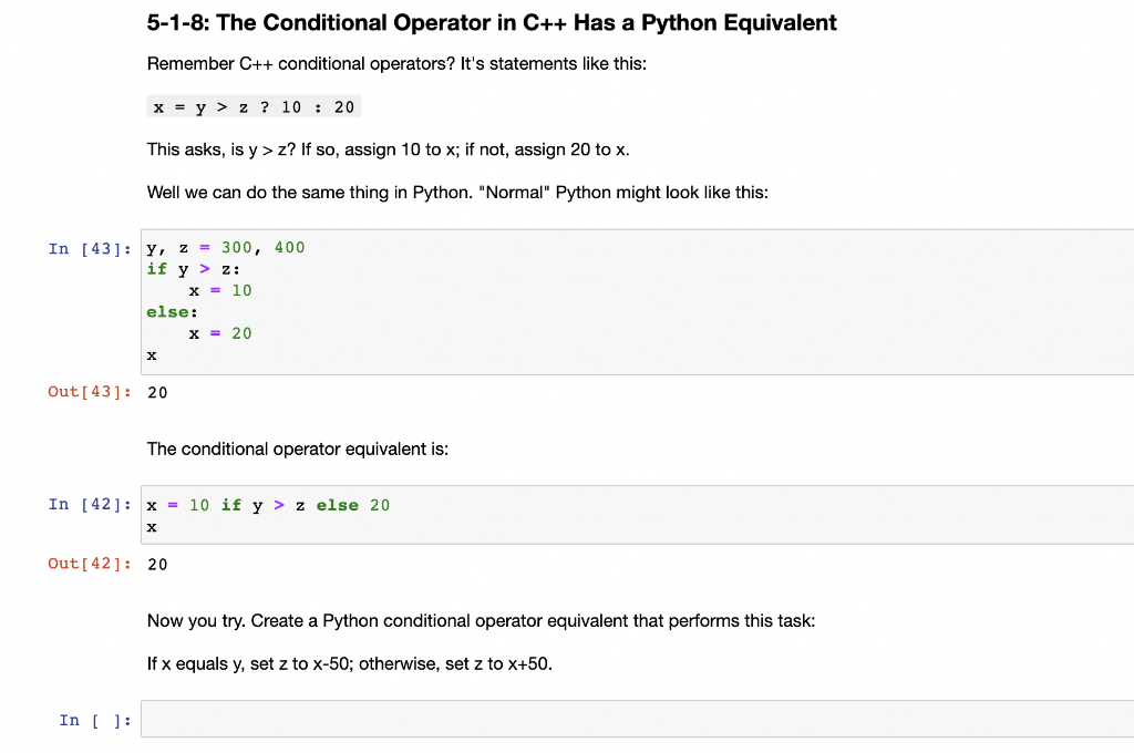 Solved Lab 5-1: Python Shortcuts Instructions: for cells in | Chegg.com