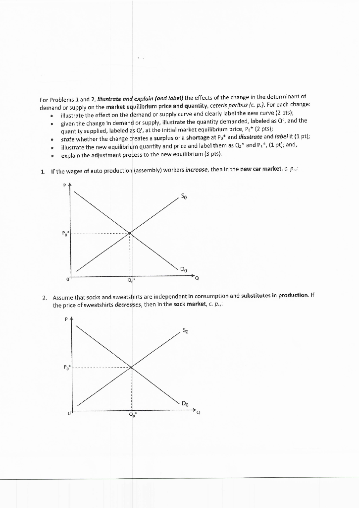 Solved For Problems 1 and 2, illustrate and explain (and | Chegg.com