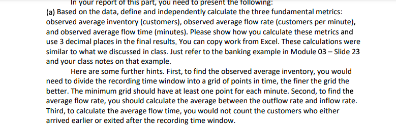 (a) Based on the data, define and independently | Chegg.com