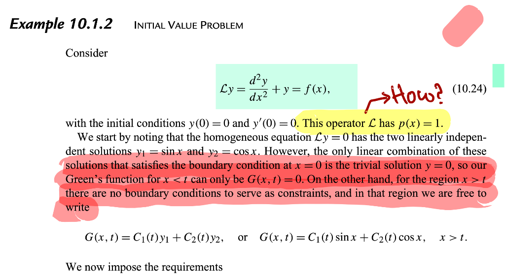 Topic: Green Functions From Mathematical Methods for | Chegg.com