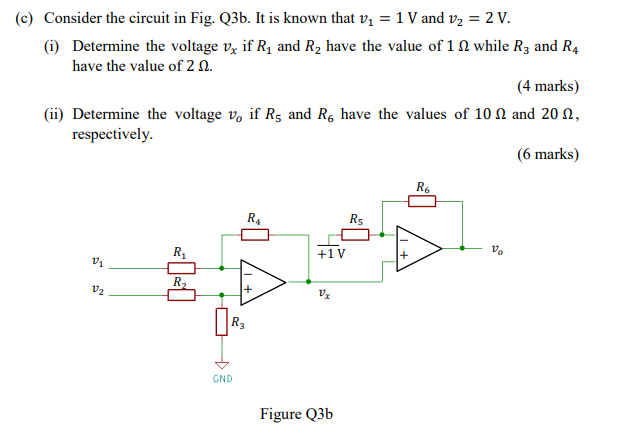 Solved (c) Consider the circuit in Fig. Q3b. It is known | Chegg.com