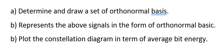 Solved a) Determine and draw a set of orthonormal basis. | Chegg.com