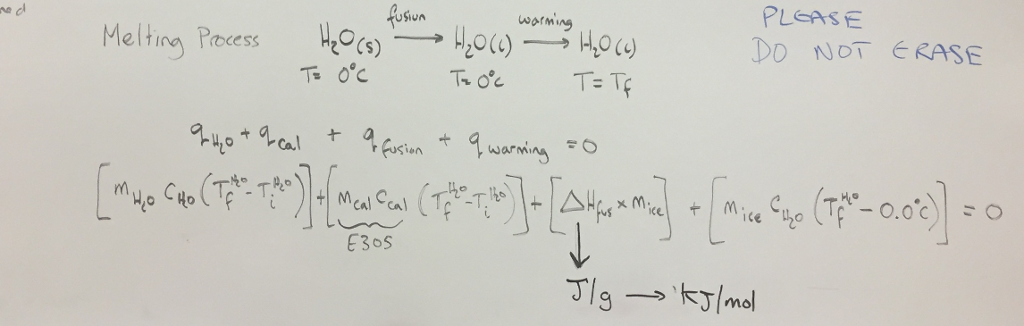 Solved Please calculate the enthalpy of fusion of ice in J/g | Chegg.com