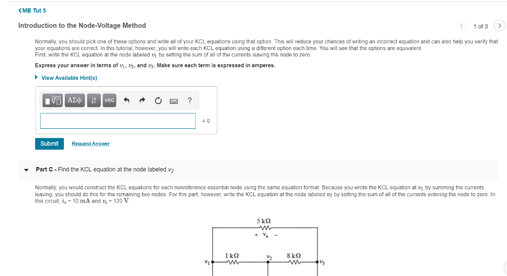 Solved Learning Goal To use the node-voltage method to solve | Chegg.com