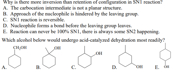 Solved Why is there more inversion than retention of | Chegg.com