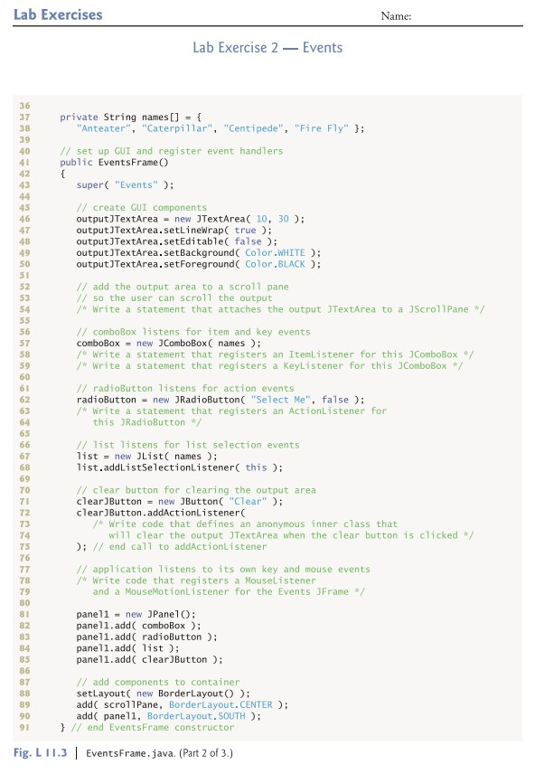 Lab Exercise 2Events Name: Date: Section: This | Chegg.com