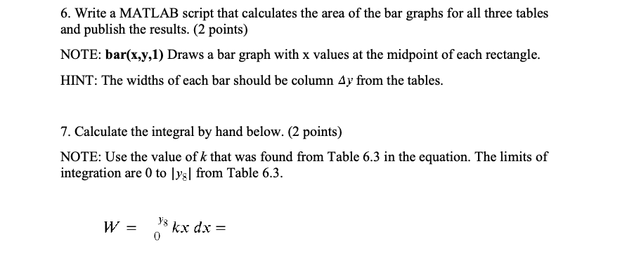 Solved 3. Plot F vs. yi in MATLAB for all three Tables. 4. | Chegg.com