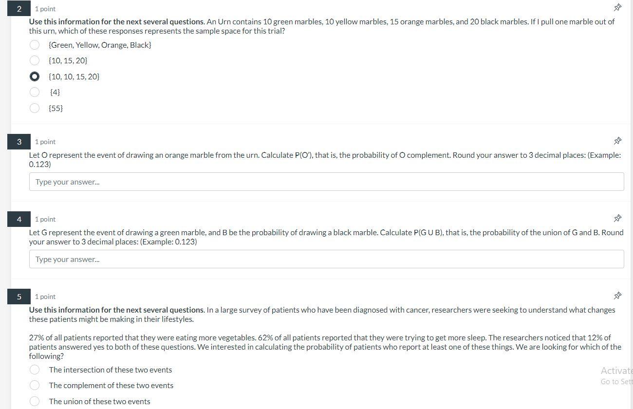 Solved Use this information for the next several questions. | Chegg.com