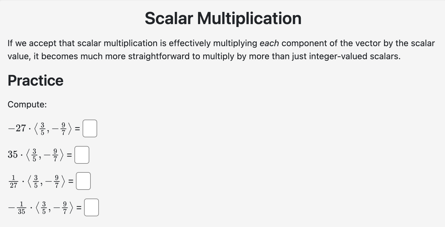 Solved If we accept that scalar multiplication is | Chegg.com