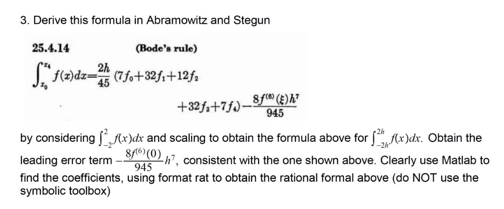 Solved 3. Derive this formula in Abramowitz and Stegun | Chegg.com