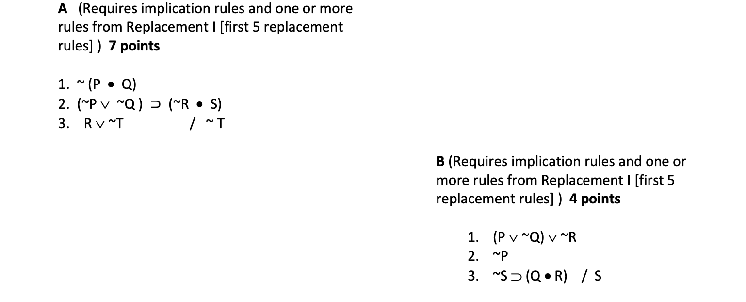 A (Requires implication rules and one or more rules | Chegg.com