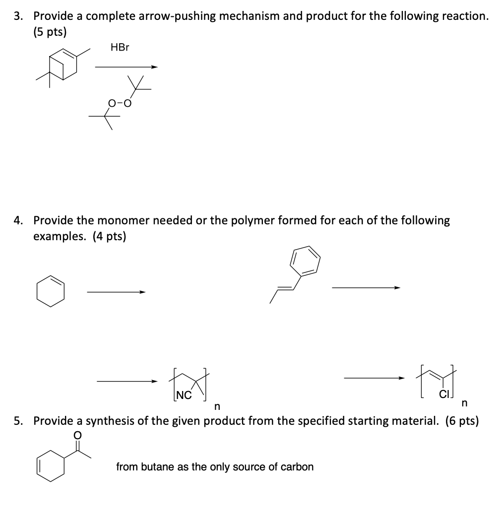 Solved 1. Fill in the missing products/reagents in the | Chegg.com