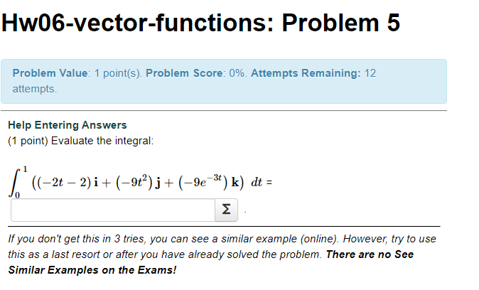 Solved Hw06 Vector Functions Problem 6 Problem Value 1 