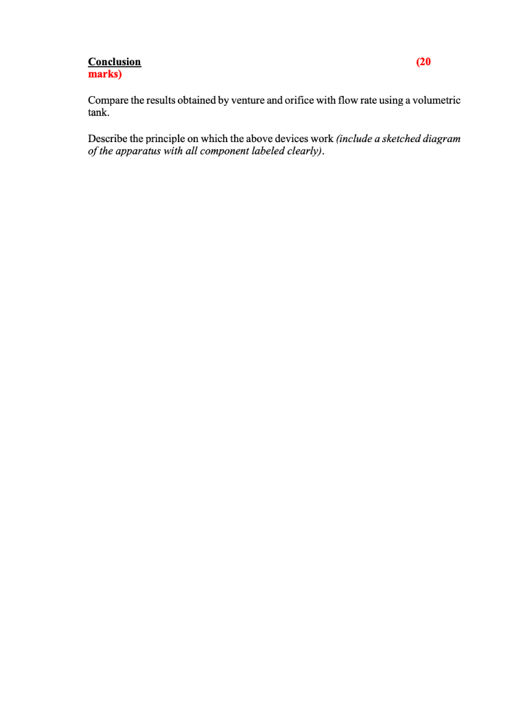 Solved Objective: Flow measurement using Obstruction flow | Chegg.com