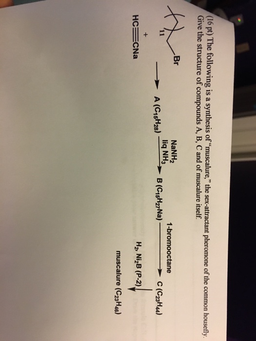 Solved The following is a synthesis of "muscalure, " the | Chegg.com