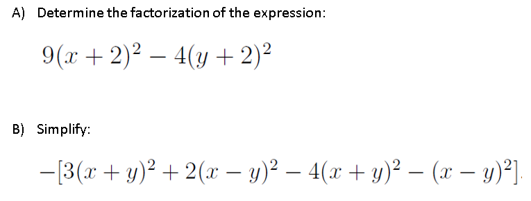 Solved A) Determine the factorization of the expression: 9(1 | Chegg.com