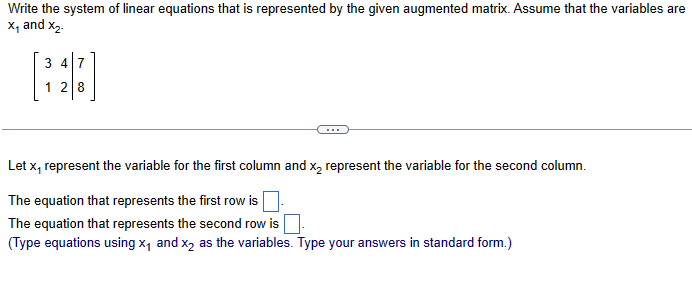 Solved Write the coefficient matrix and the augmented matrix | Chegg.com
