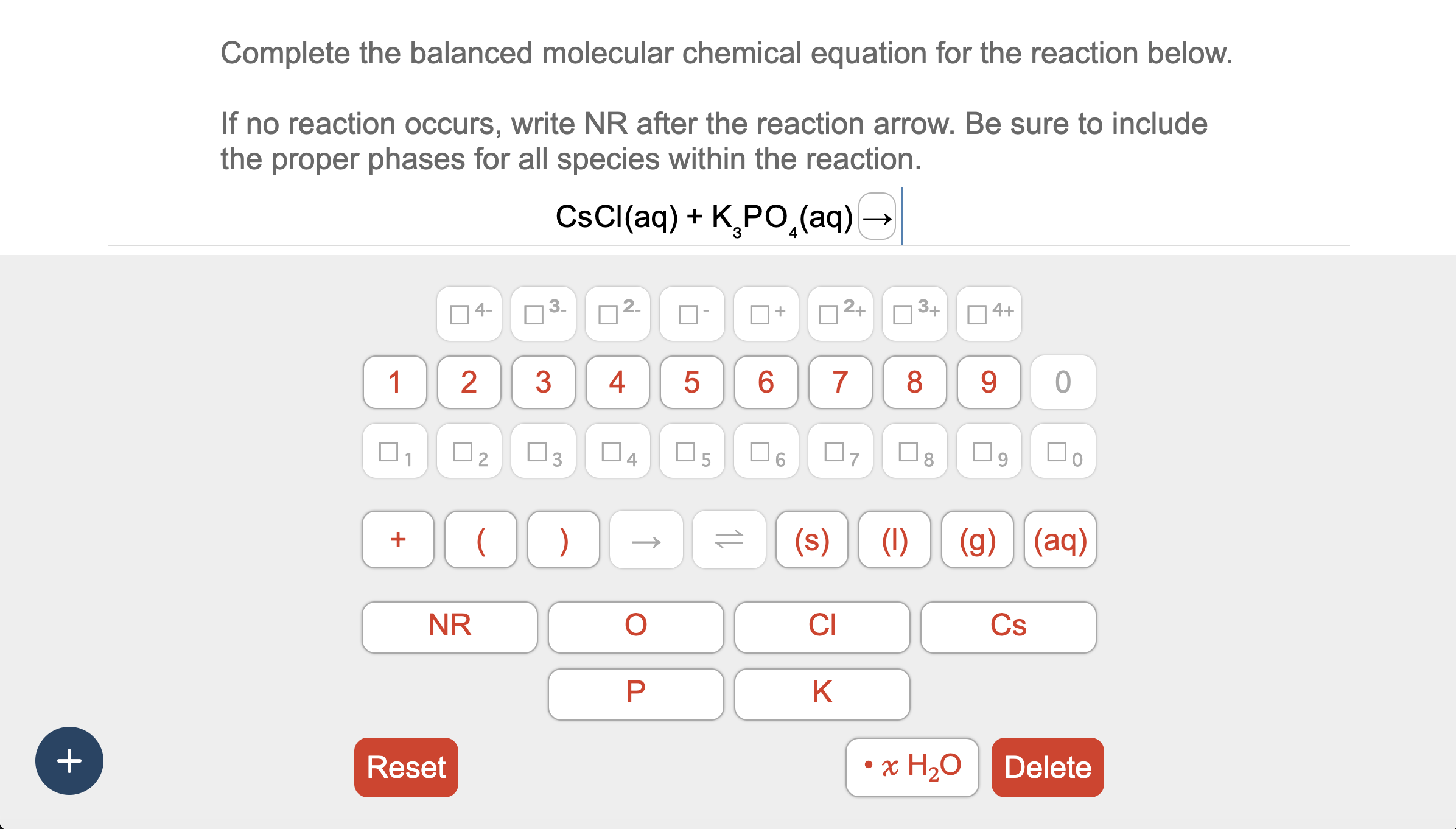 Solved Complete the balanced molecular chemical equation for | Chegg.com