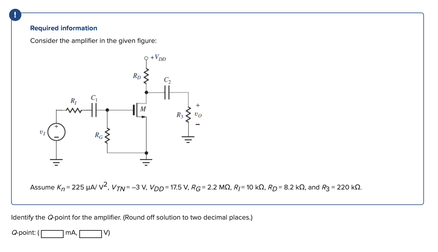 Solved The following table contains the small-signal | Chegg.com