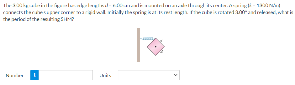 Solved The 3.00 kg cube in the figure has edge lengths | Chegg.com