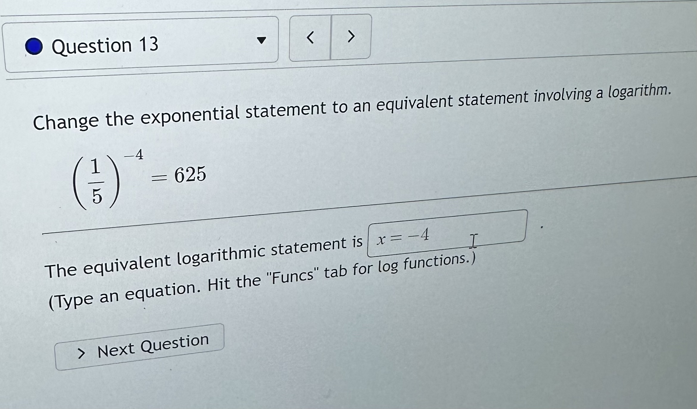 Solved Change the exponential statement to an equivalent | Chegg.com