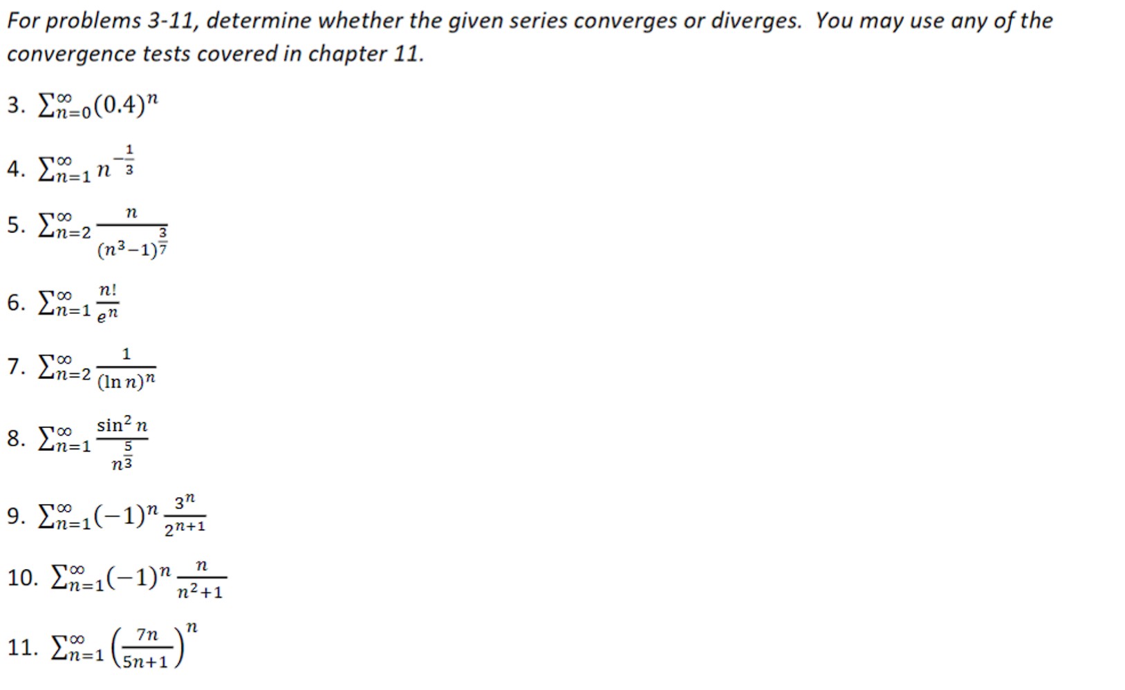 Solved For problems 3-11, ﻿determine whether the given | Chegg.com
