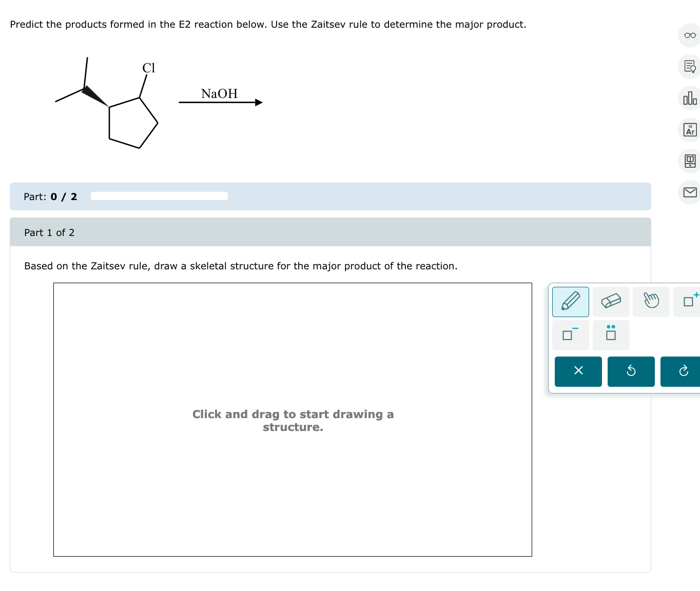 Solved Predict the products formed in the E2 ﻿reaction | Chegg.com